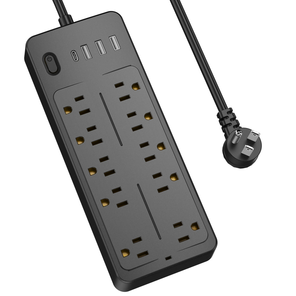 CSD02SURG0000BK Cshidworld 14-in-1 Power Strip Surge Protector Extensi
